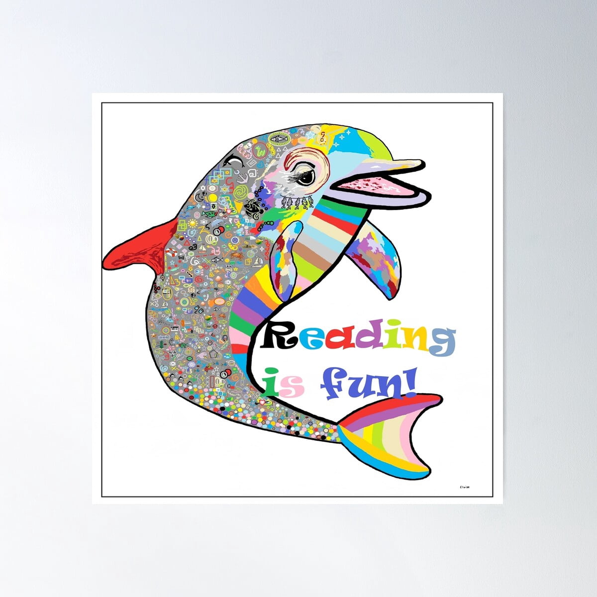 Reading Is Fun! Poster Wall Art, Modern Wall Decor For Living Room ...