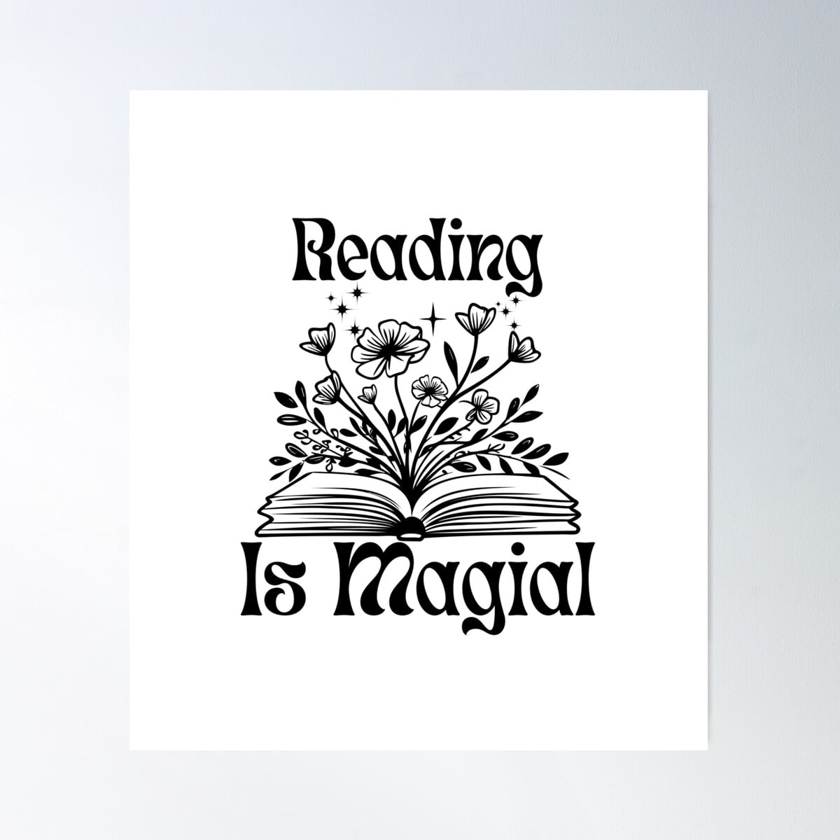 Reading Is Magical Poster Wall Art, Modern Wall Decor For Living Room ...