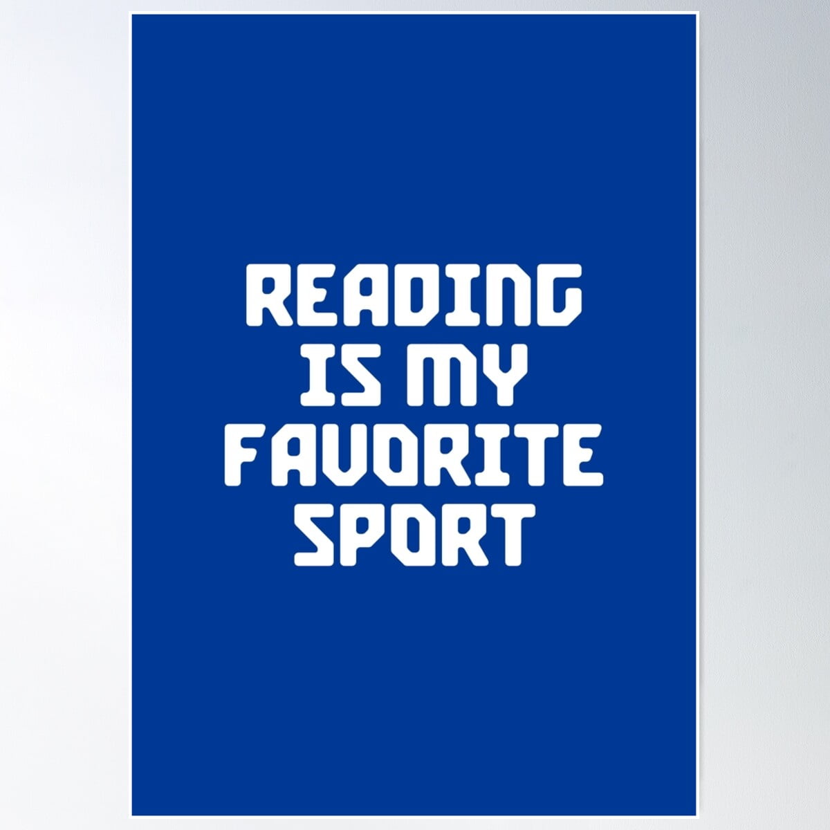 Reading Is My Favorite Sport #5 Poster Wall Art, Modern Wall Decor For ...