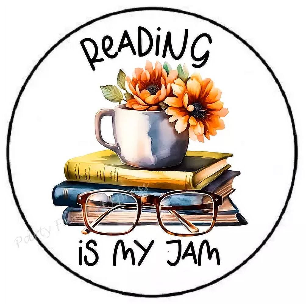 Reading Is My Jam Books Sticker Party Favors Sticker Envelope Seals ...