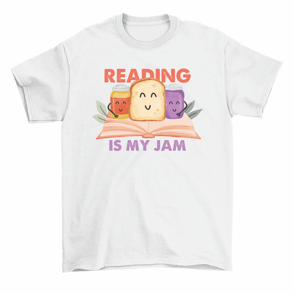 Reading Is My Jam T-Shirt Read More Book Lovers Teacher Tee Men Women ...