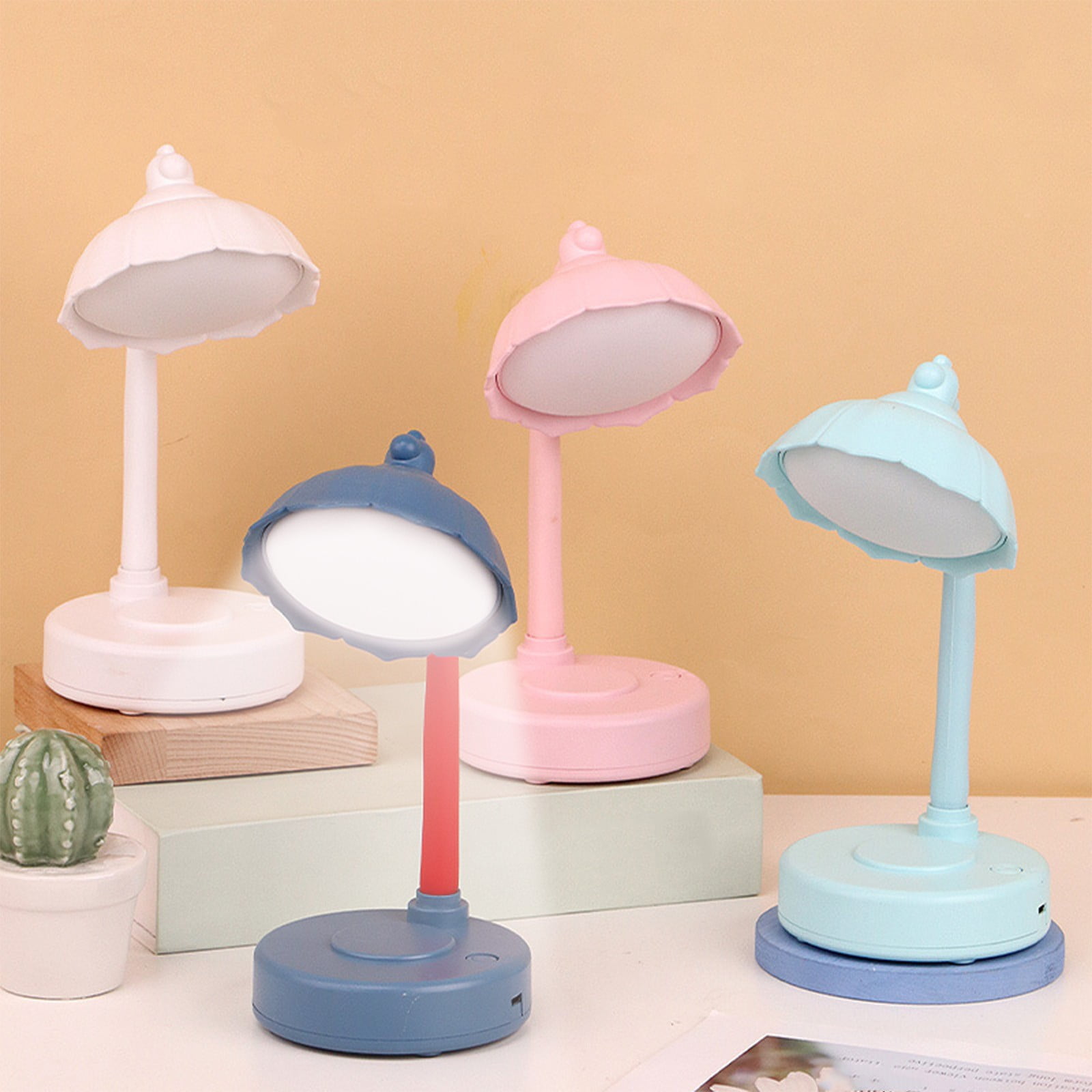 Reading Led Desk Lamp, Foldable Rechargeable Task Lamp, 3 Color ...