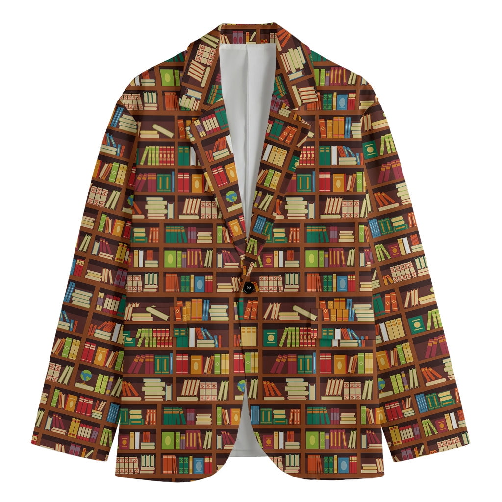 Reading Library Pattern Print Men'S Blazer, Book Reading Lover Fun ...