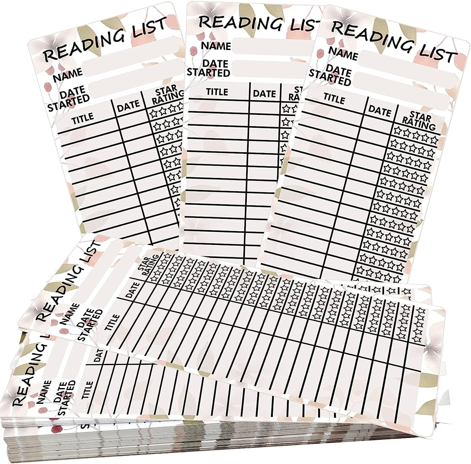 Reading List Bookmark Label 3x8 inch Personal Library Card Reading Page ...