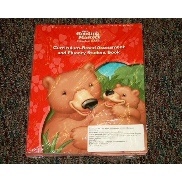 Reading Mastery Reading/Literature Strand Grade K, Assessment & Fluency ...