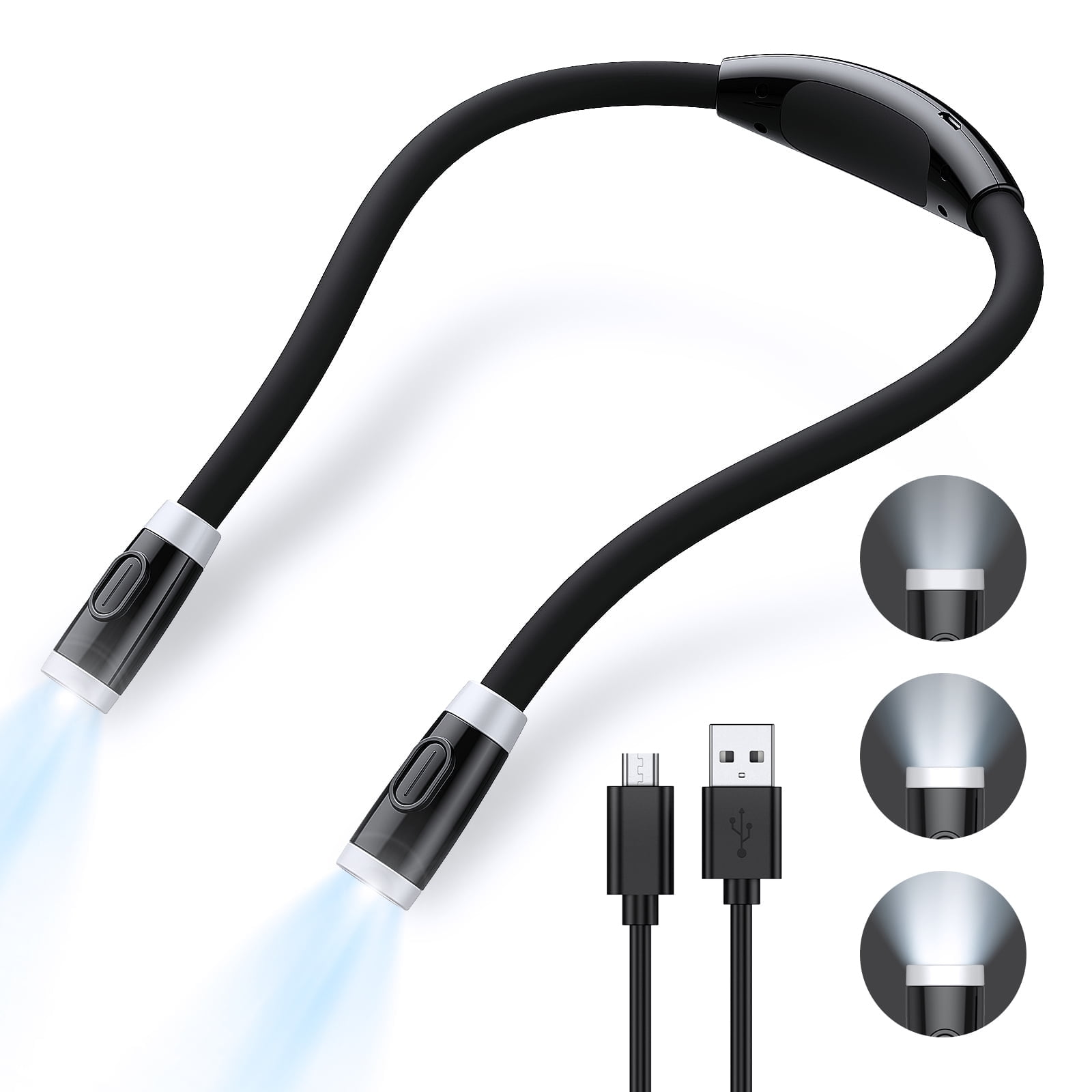 Reading Light, AMIR LED Neck Reading Light Rechargeable Book Reading ...