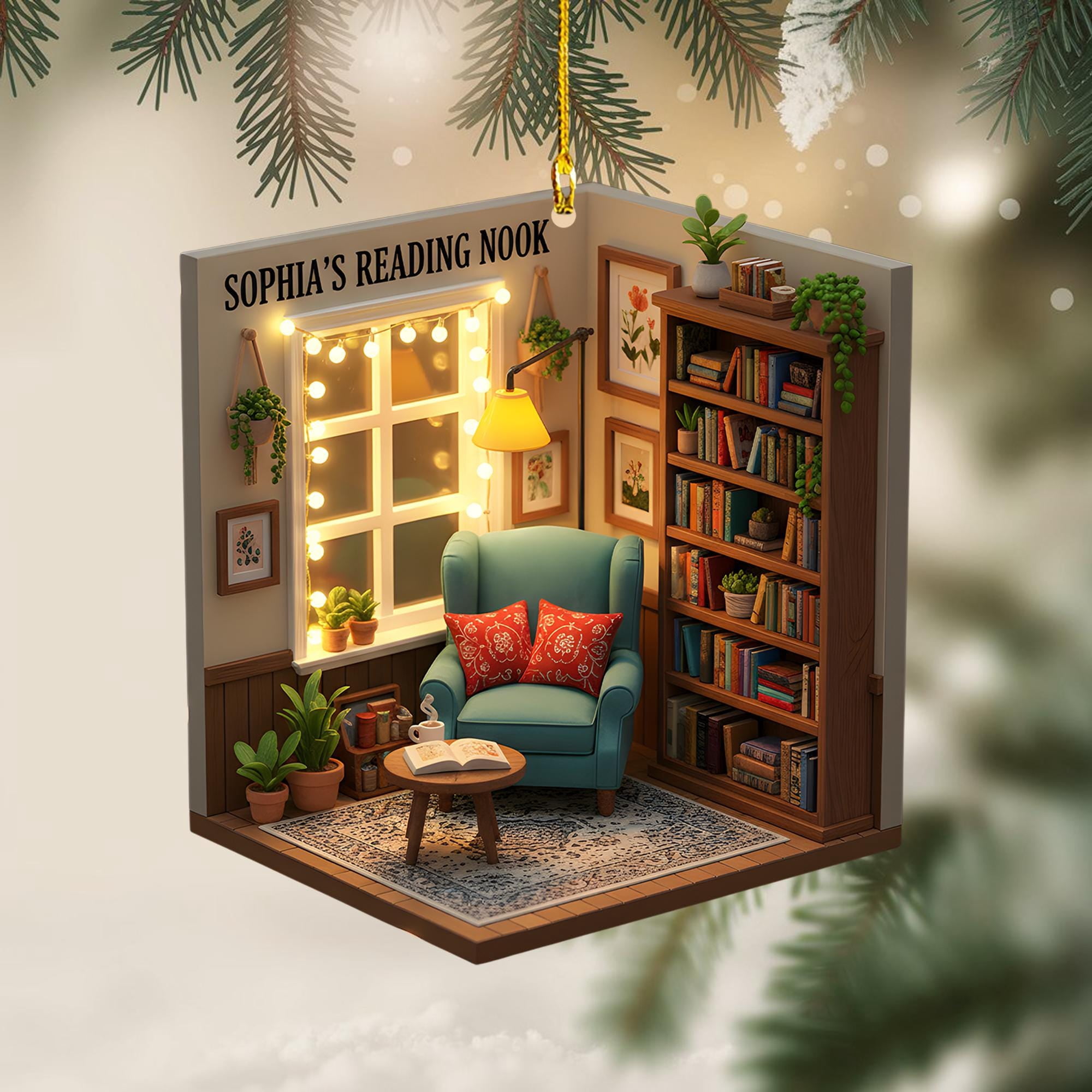 Reading Nook Acrylic Suncatcher Window Hanging Personalized Custom Name ...