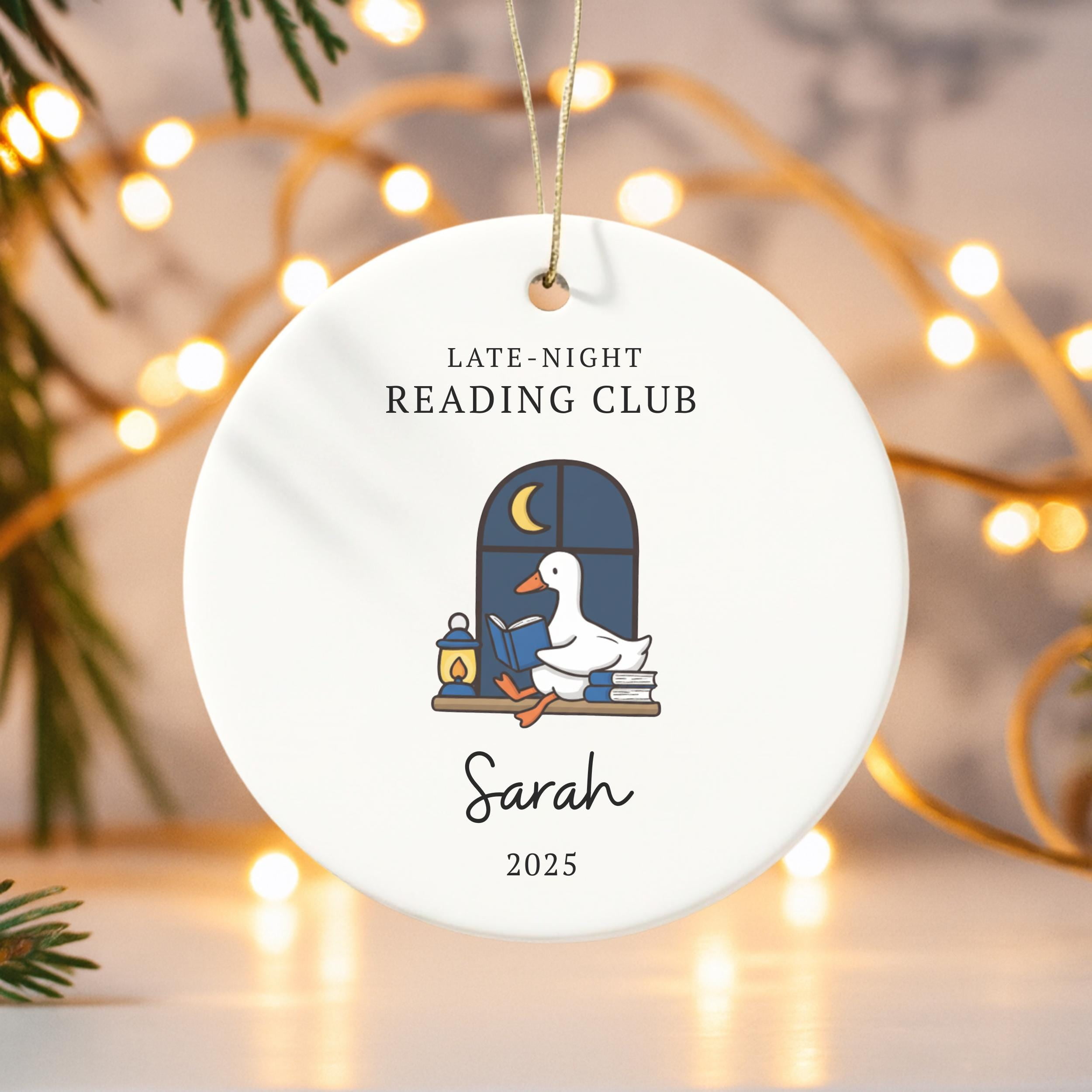 Reading Ornament 2025 Personalized Book Lover Christmas Ornament Custom ...