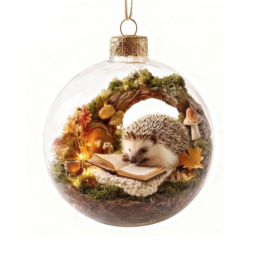 Reading Ornaments Animal Series With Gold Stars And Sequins For ...