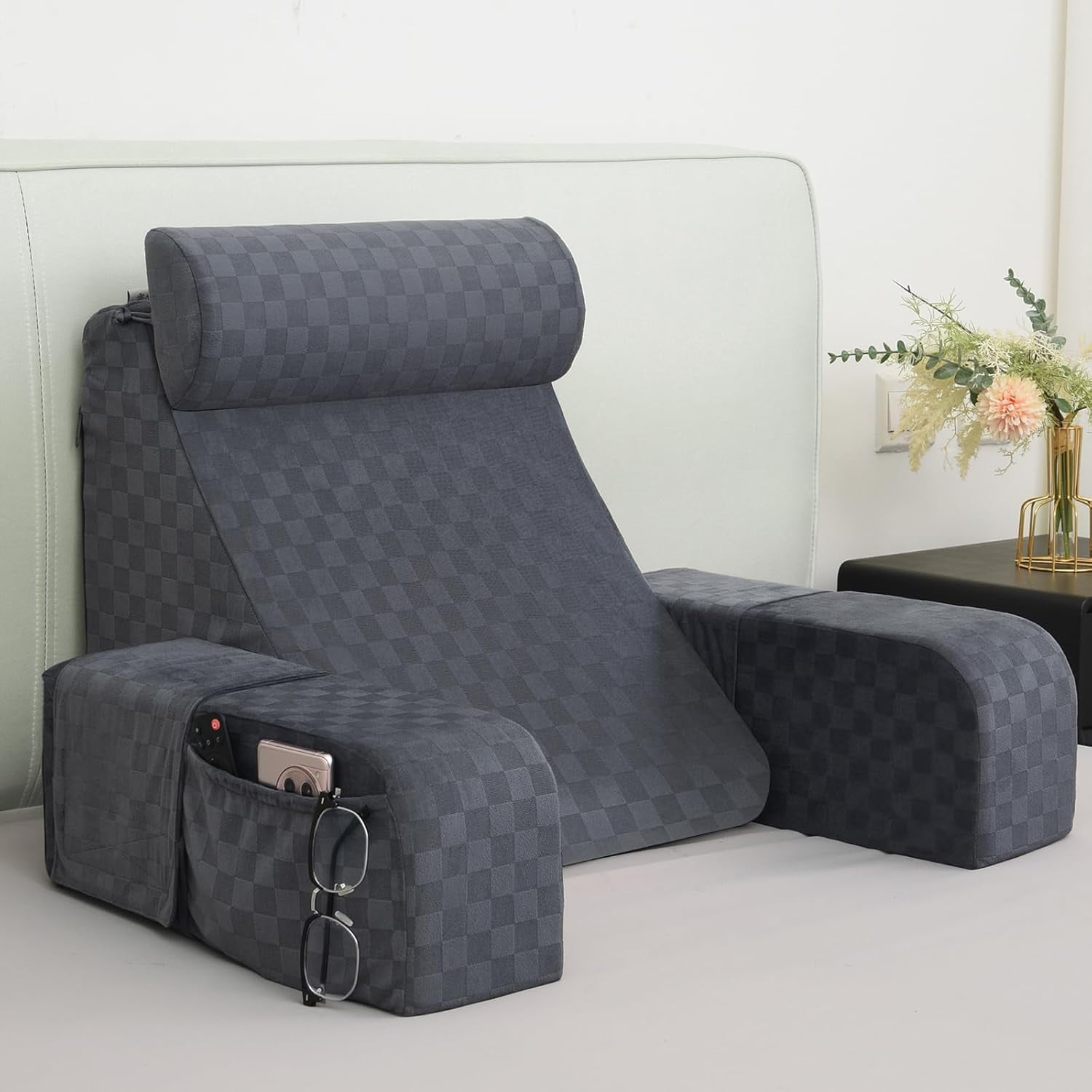 Reading Pillow,Back Pillow for Bed Sitting Up Adult,Backrest Support ...