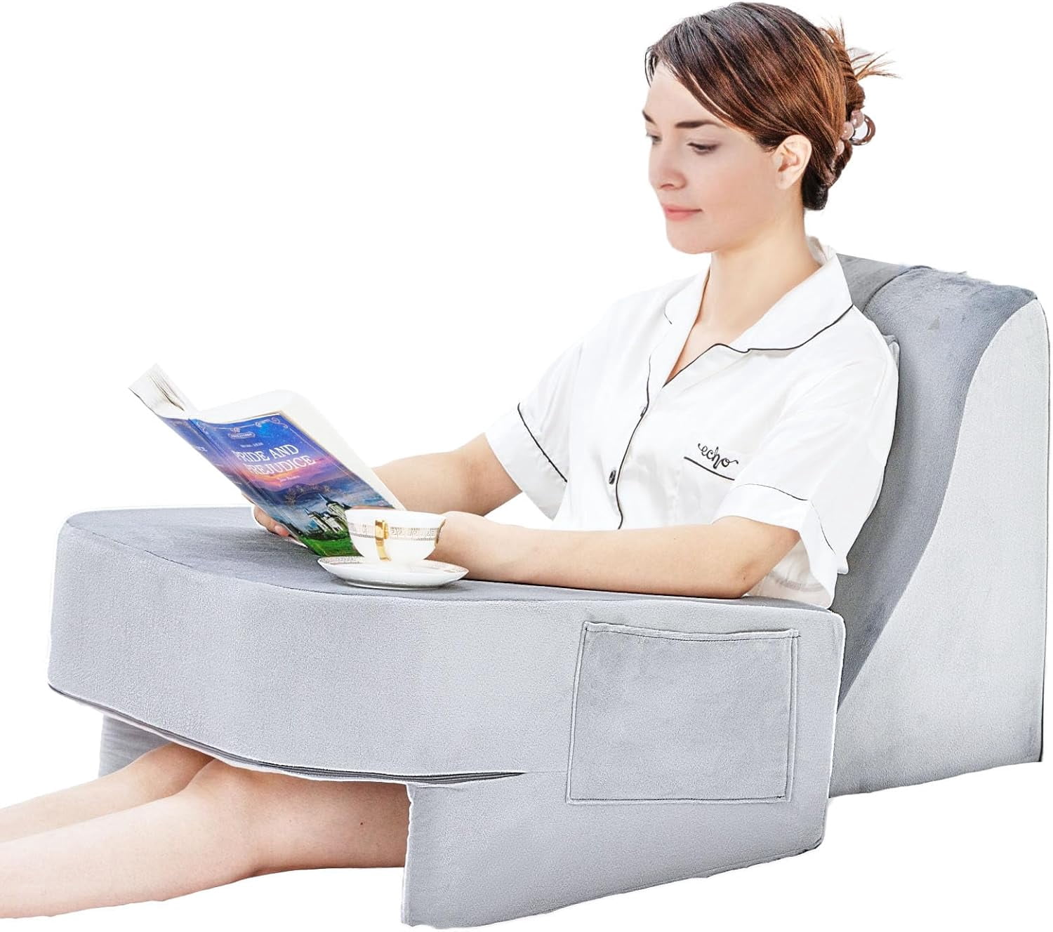 Reading Pillow with Back Pillow for Bed Sitting Up,Bed Chair for ...