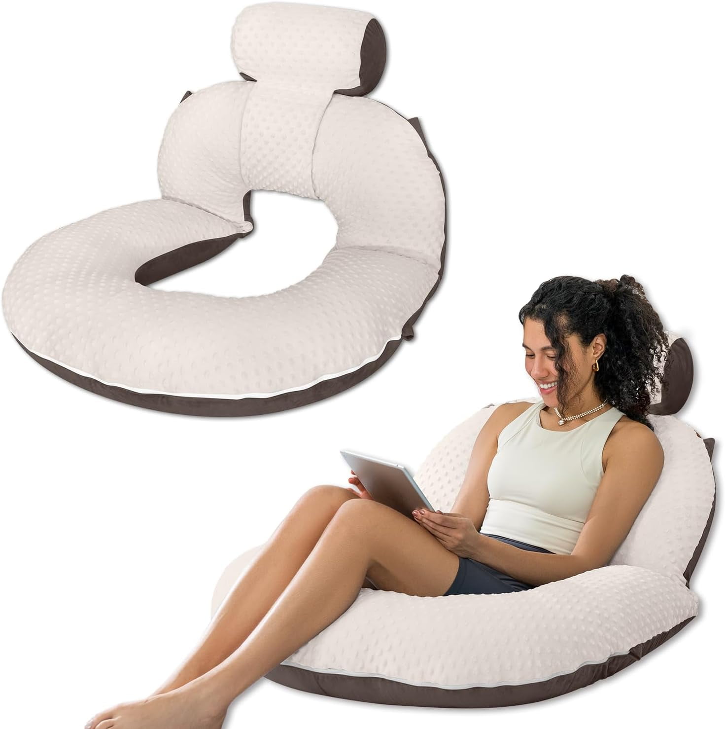 Reading Pillow, Back Pillow for Sitting in Bed for Reading, Nurse & Relax, Reading Pillow for ...