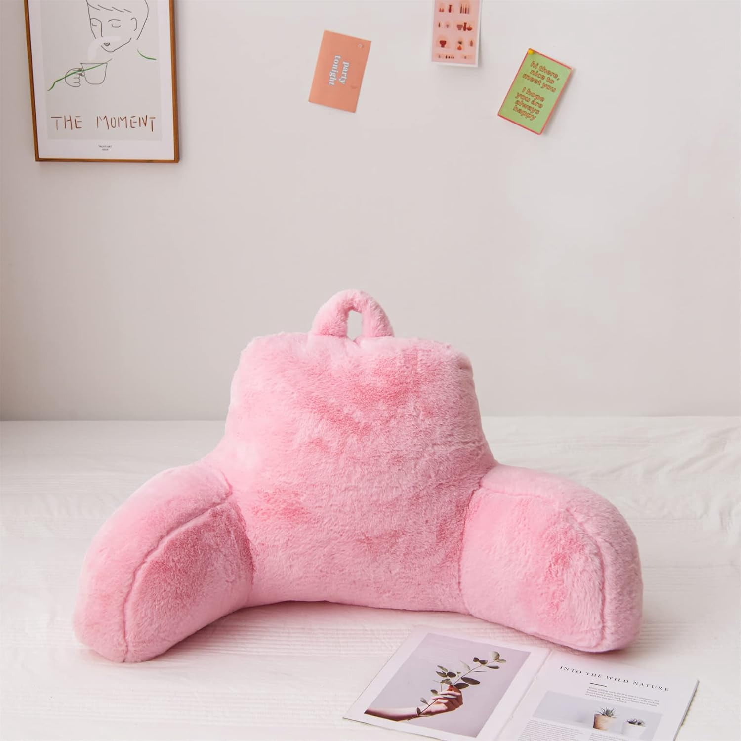 Reading Pillow Bed Rest Wedge Adult Backrest Pillow with Arms Back ...