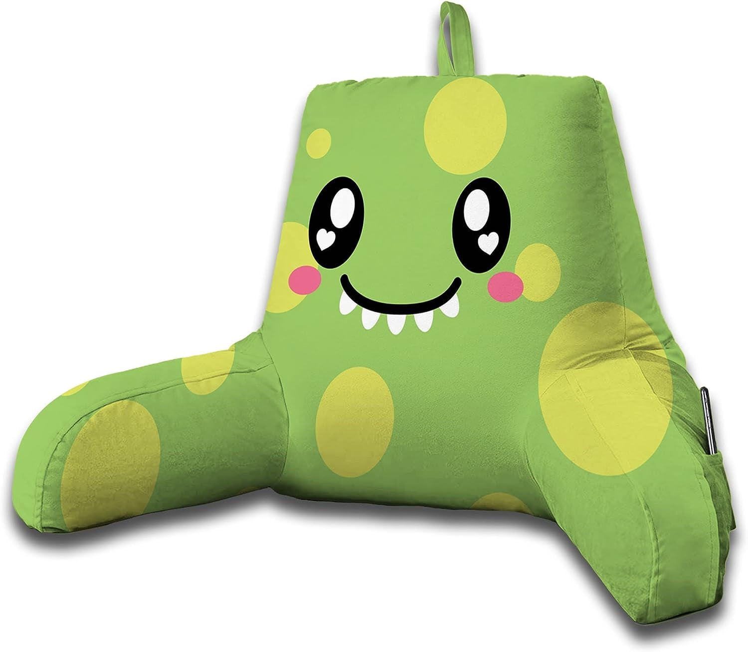 Reading Pillow for Kids, Green Dinosaur Backrest Pillows for Sitting in ...
