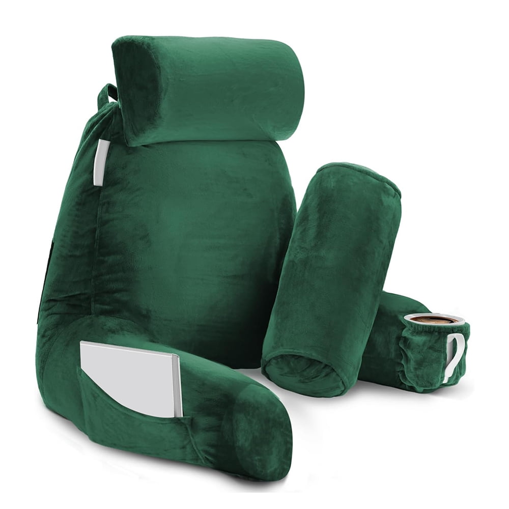 Reading Pillow, Large Back Pillow for Sitting Up in Bed, Memory Foam ...