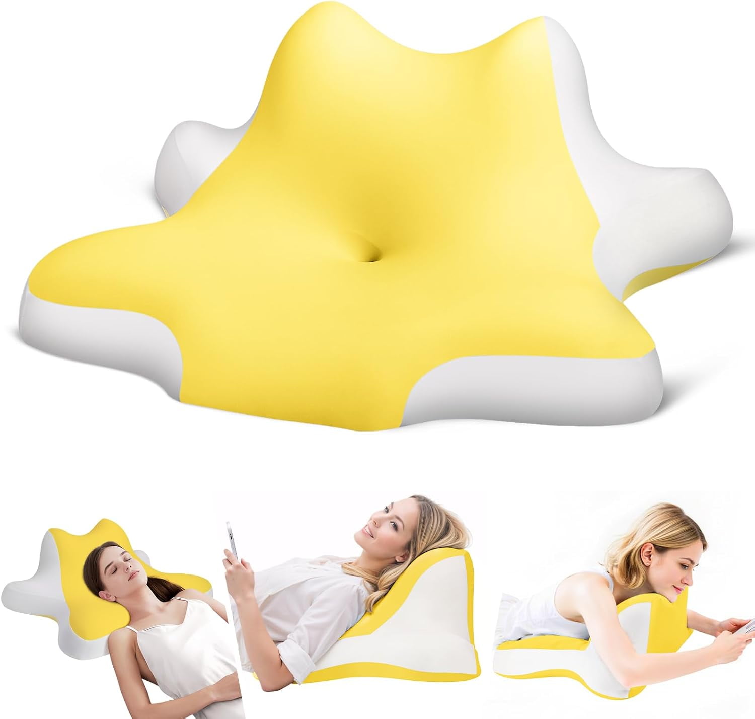 Reading Pillow for Lying, Leaning and Prone, Contour Memory Foam Pillow ...