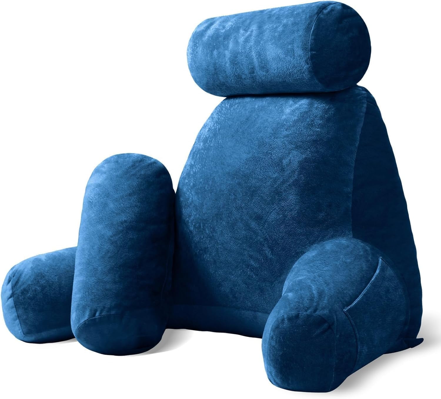 Reading Pillow for Sitting in Bed Adult, Velvet Back Pillow for Bed ...