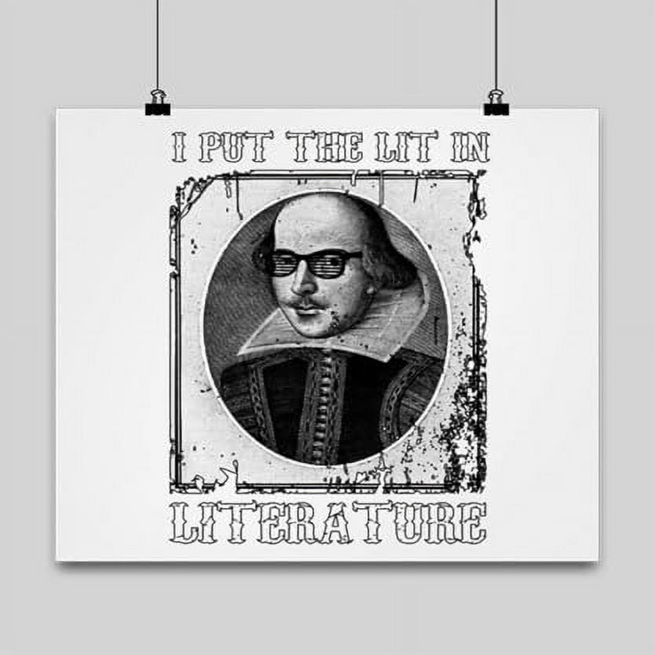 Reading Poster, I Put The Lit In Literature, Poetry Pun Wall Art Gift ...