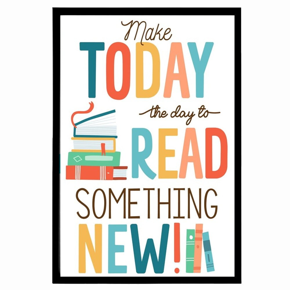 Reading Poster, School Library English Classroom Print, Librarian Decor ...