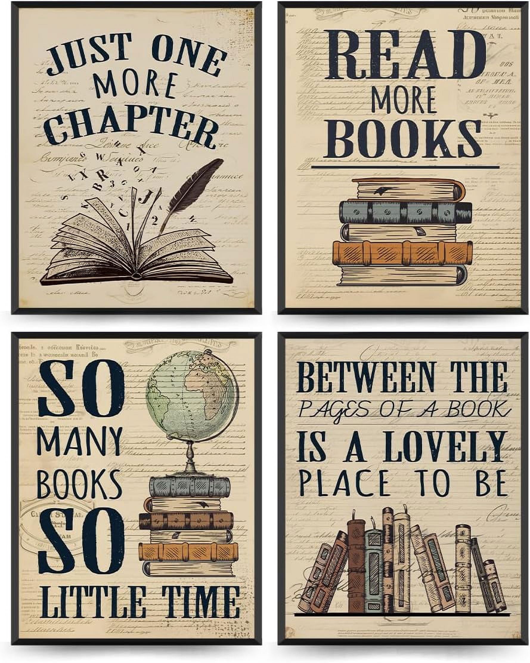 Reading Posters for Library 8x10, Classroom Decor, Library Decor, Book ...