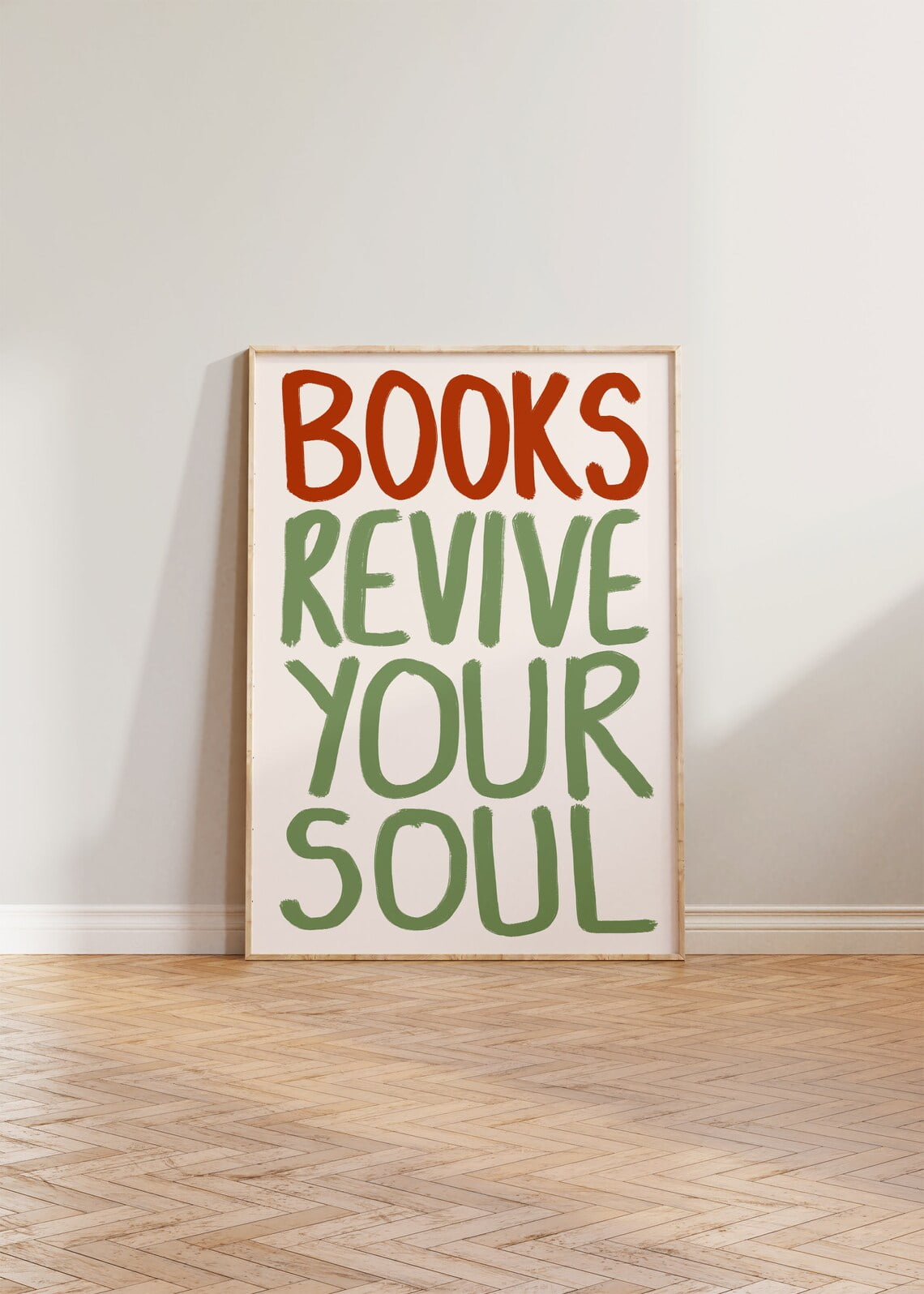 Reading Print, Book Wall Art, Literature Print, Books Revive Your Soul ...