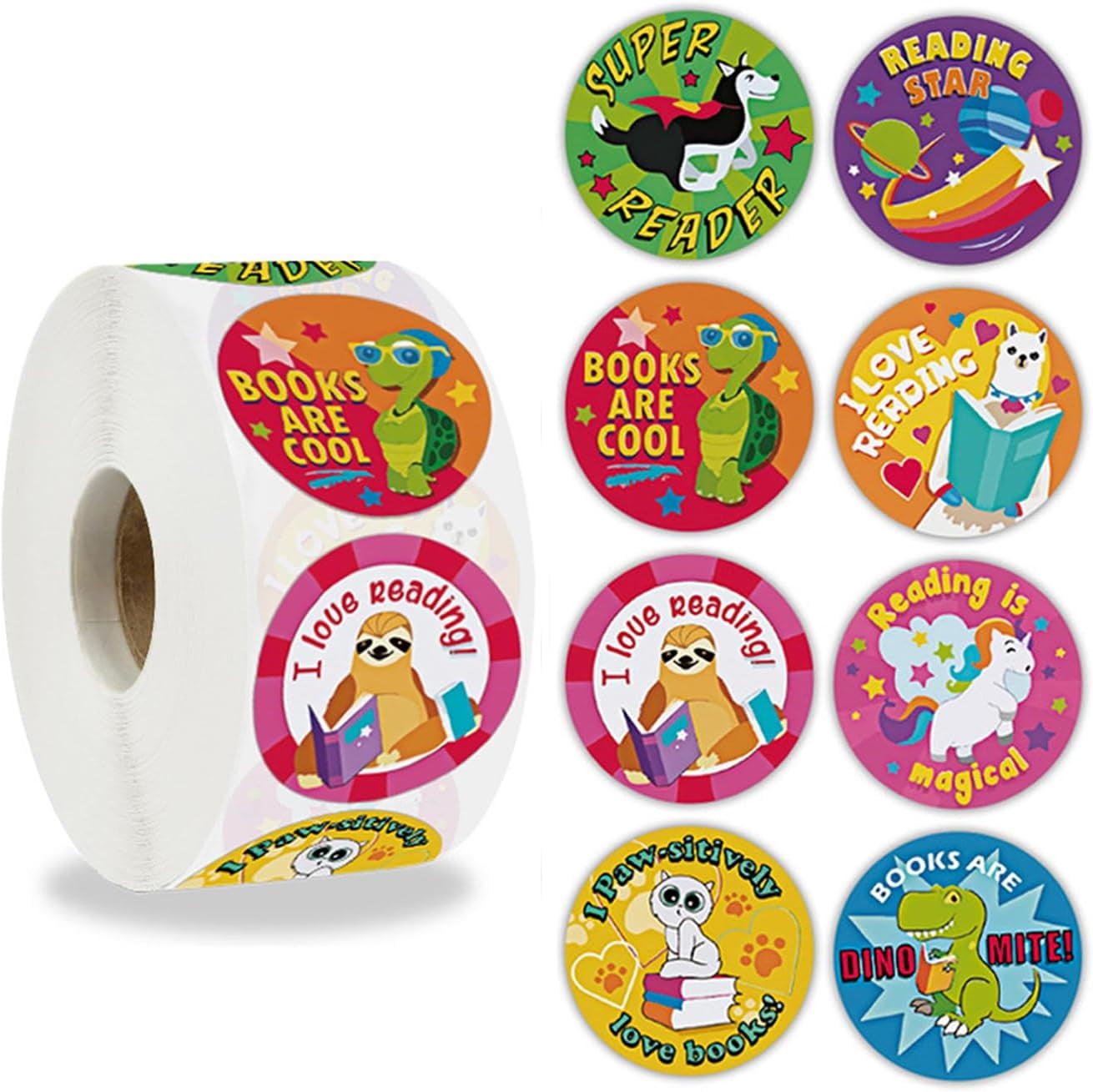 Reading Reward Stickers For Teachers,500 Stickers For Kids In 8 Designs ...