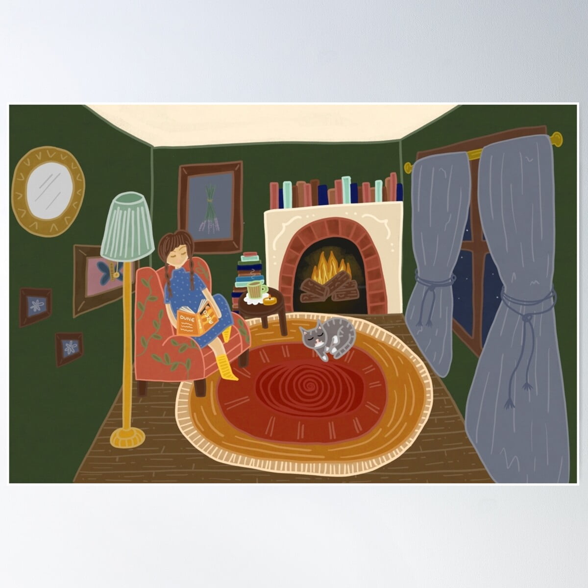 Reading Room Poster Wall Art, Modern Wall Decor For Living Room Bedroom ...