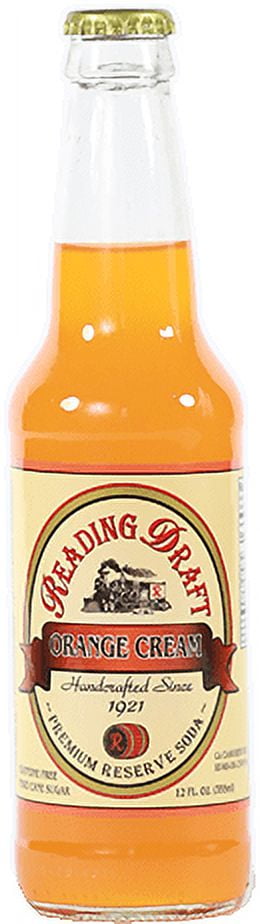Reading Soda Works Handcrafted Bottled Orange Cream Soda, 12-Pack Case ...