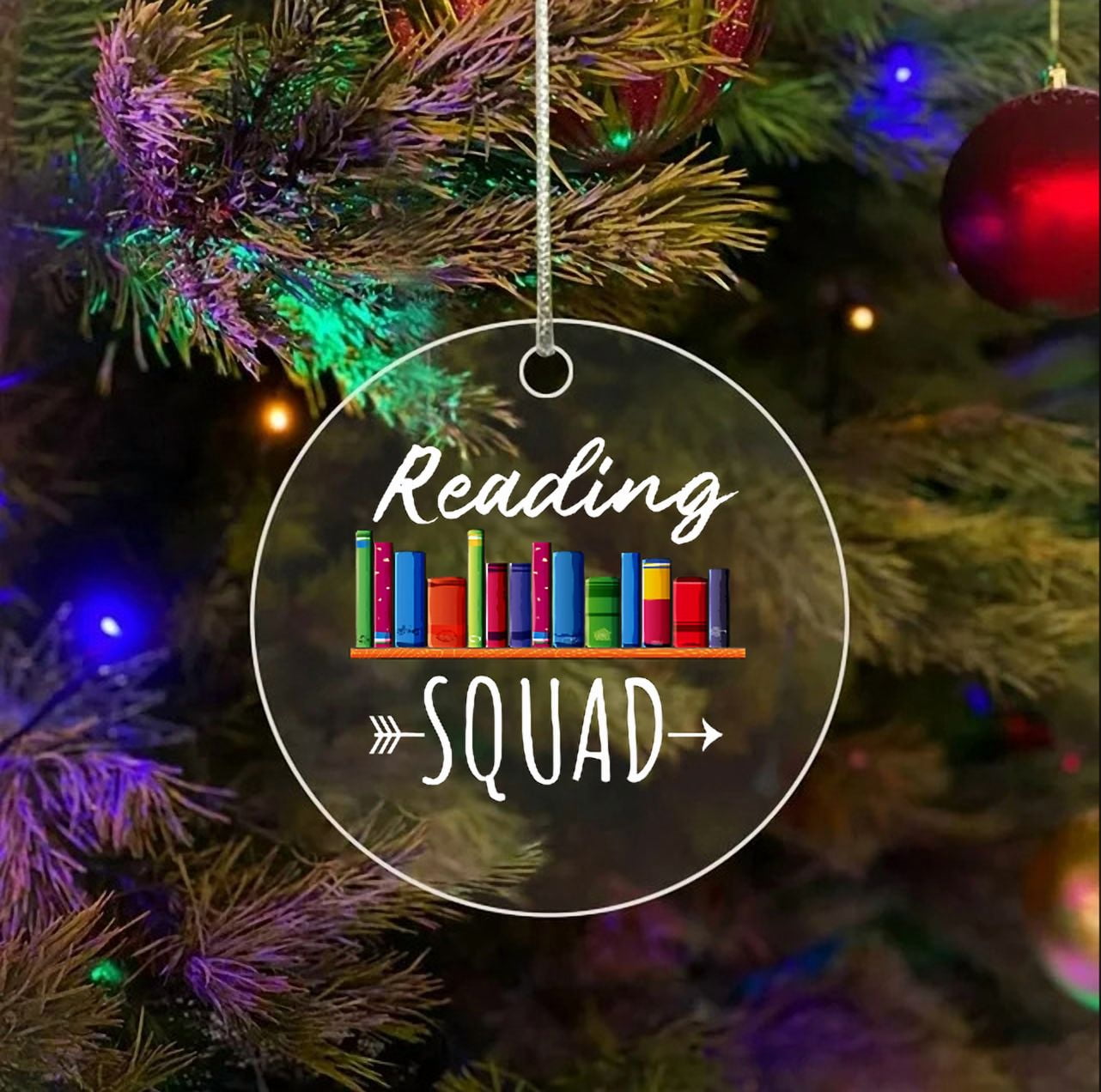 Reading Squad Book Lovers Readers Teacher Appreciation Ornament, Home ...
