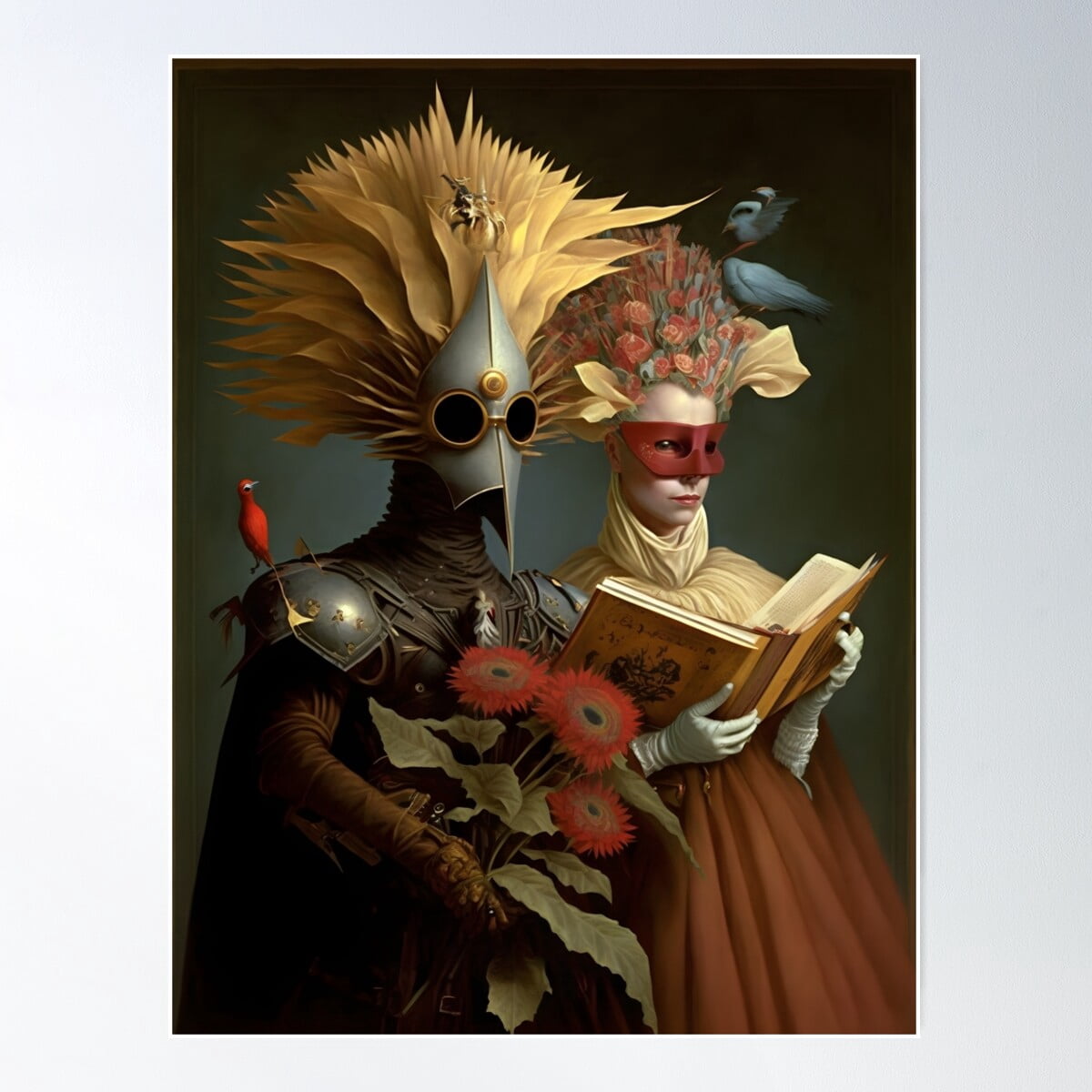 Reading Stranger Masked Poster Wall Art, Modern Wall Decor For Living ...