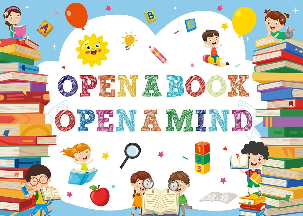 Reading Theme Backdrop World Book Day Photography Background Library ...