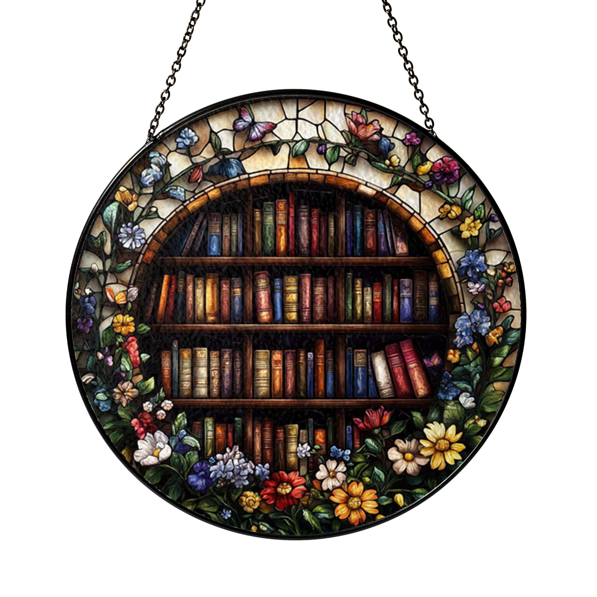 Reading Theme Glass Suncatcher – Decorative Window Hanging - Walmart.com