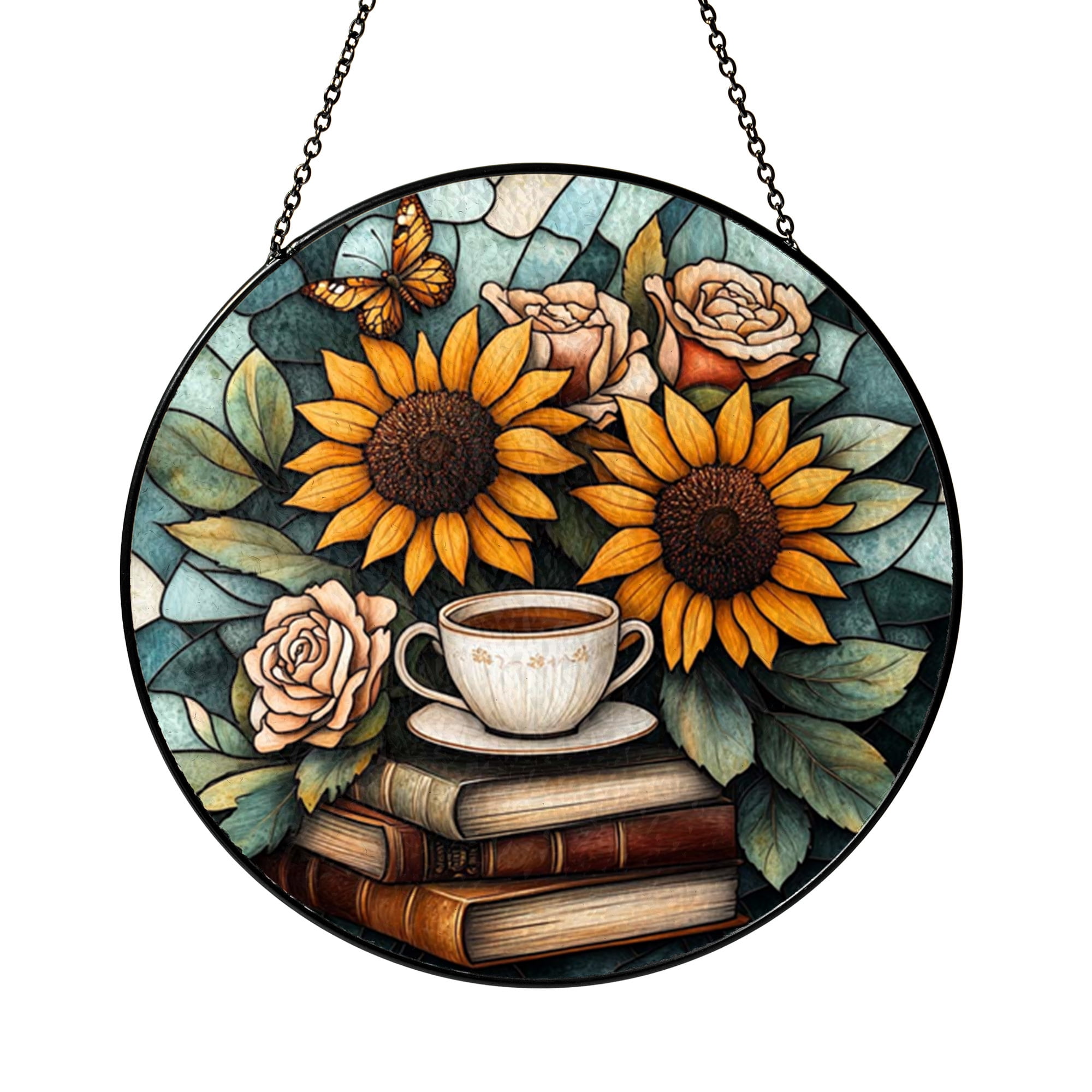 Reading Theme Stained Glass Suncatcher – Window Decor2101 - Walmart.com