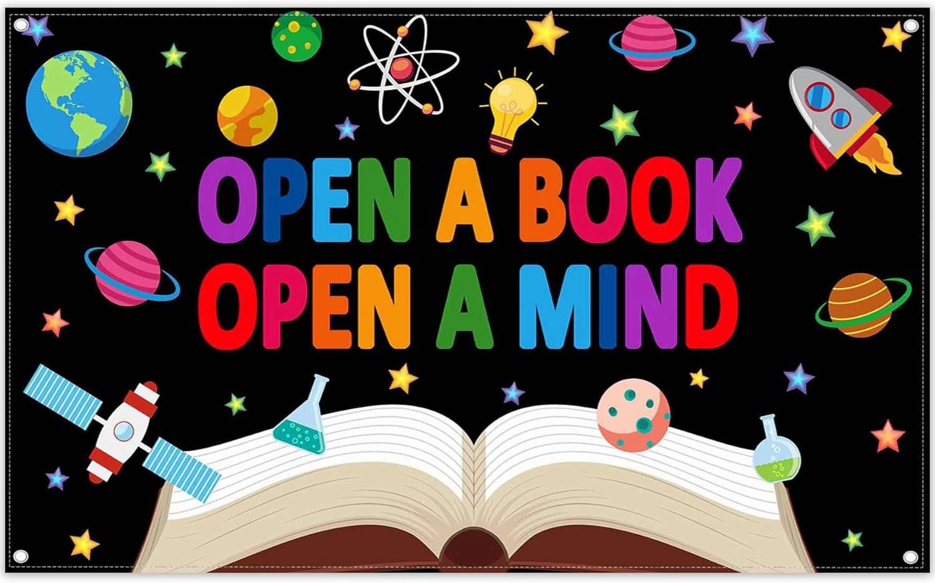 Reading Theme Vibrant Backdrop World Book Day Kids Students Classroom ...