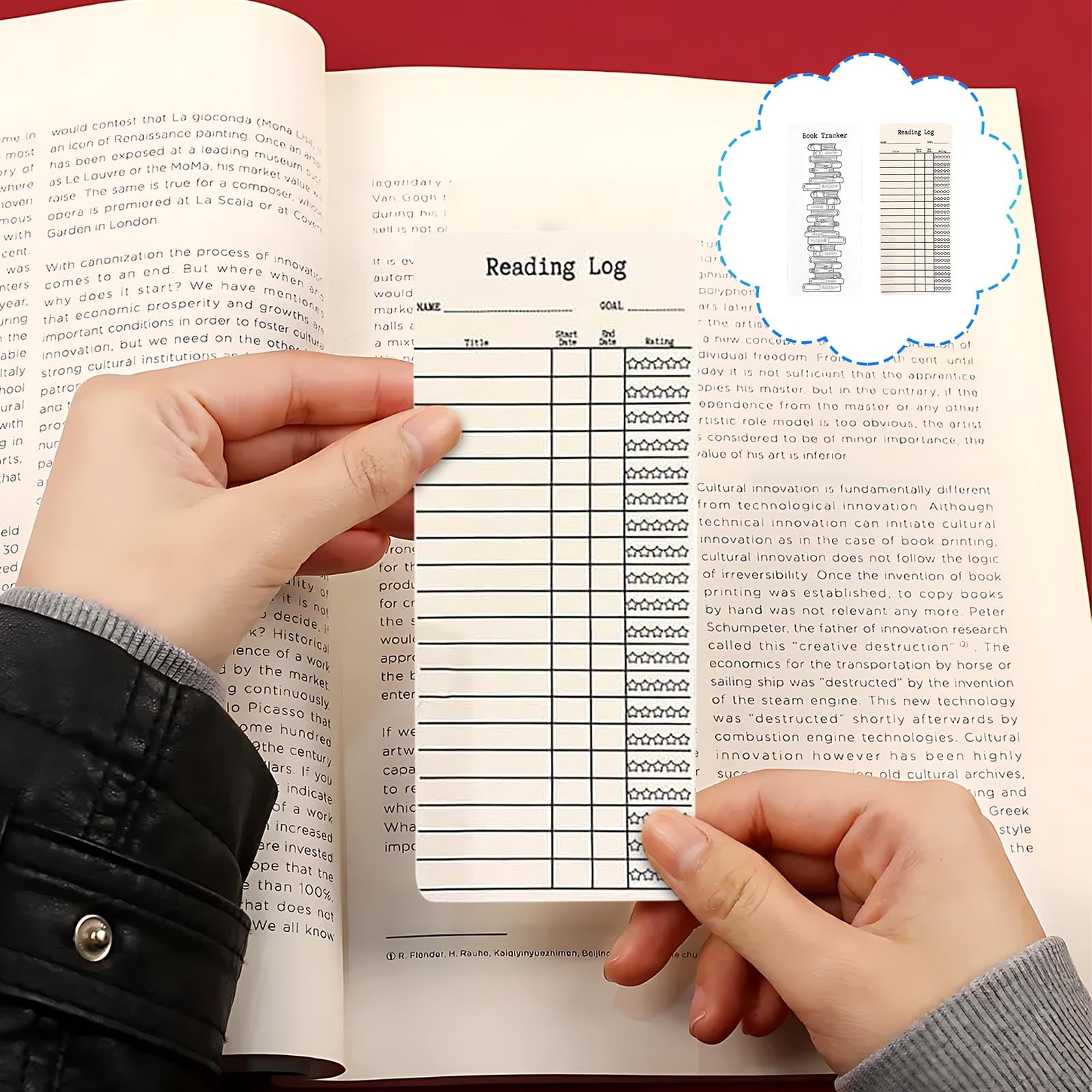 Reading Tracker Bookmarks 2026 Reading Log Book Organizer with 40-book ...