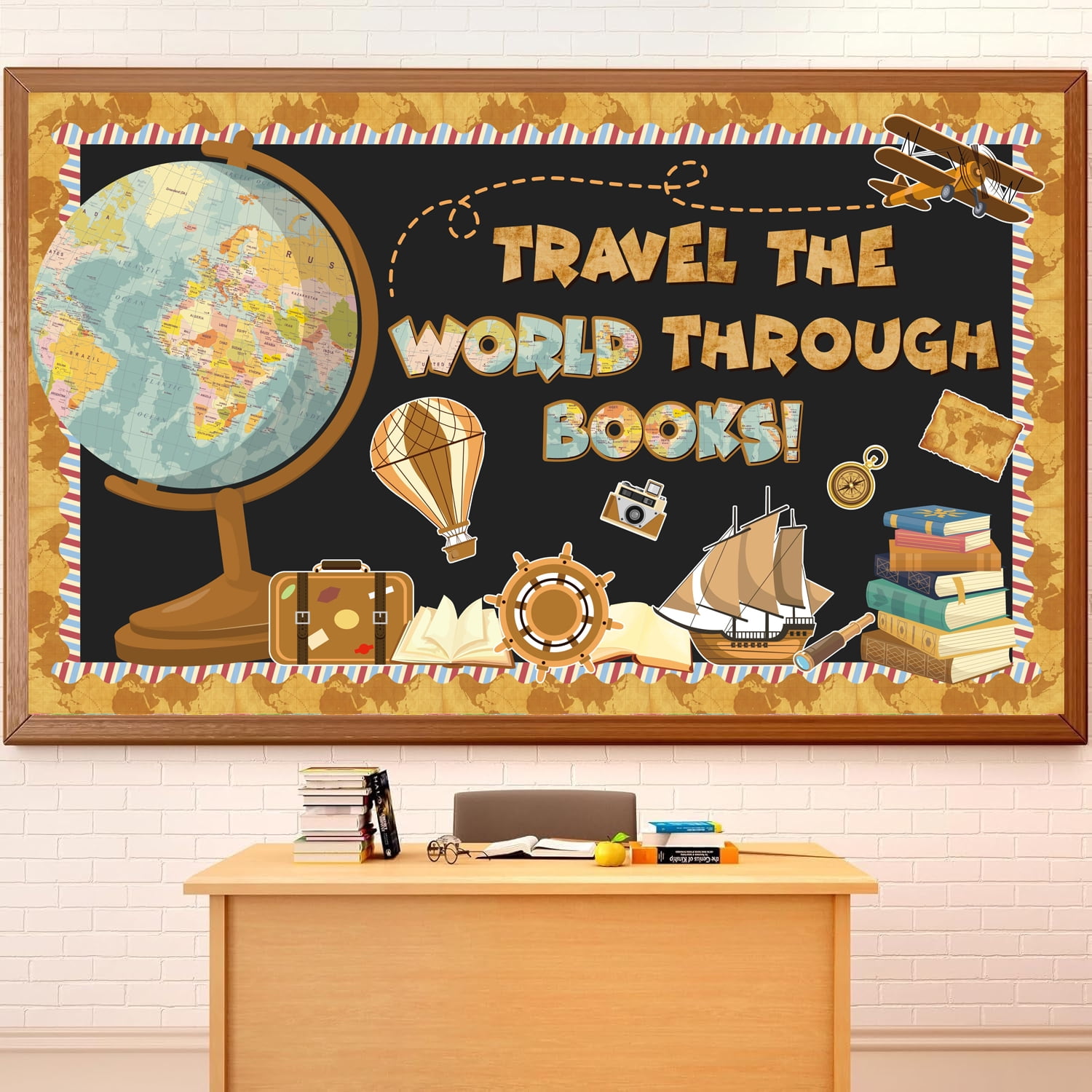 Reading Travel The Map Bulletin Board Let The Adventure Begin Cutouts ...