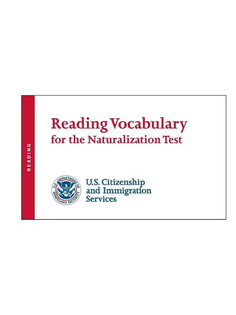 Reading Vocabulary for the Naturalization Test (Paperback) - Walmart.com