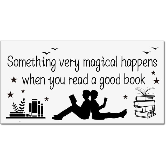 Reading Wall Decal Inspirational Quote Sticker Decor Art Sign for ...