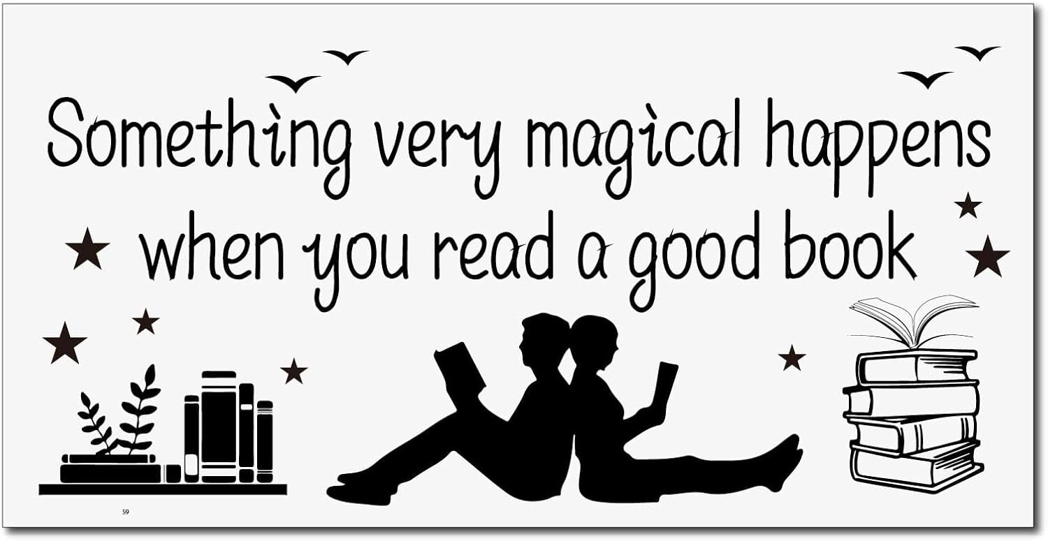 Reading Wall Decal Inspirational Quote Sticker Decor Art Sign for ...