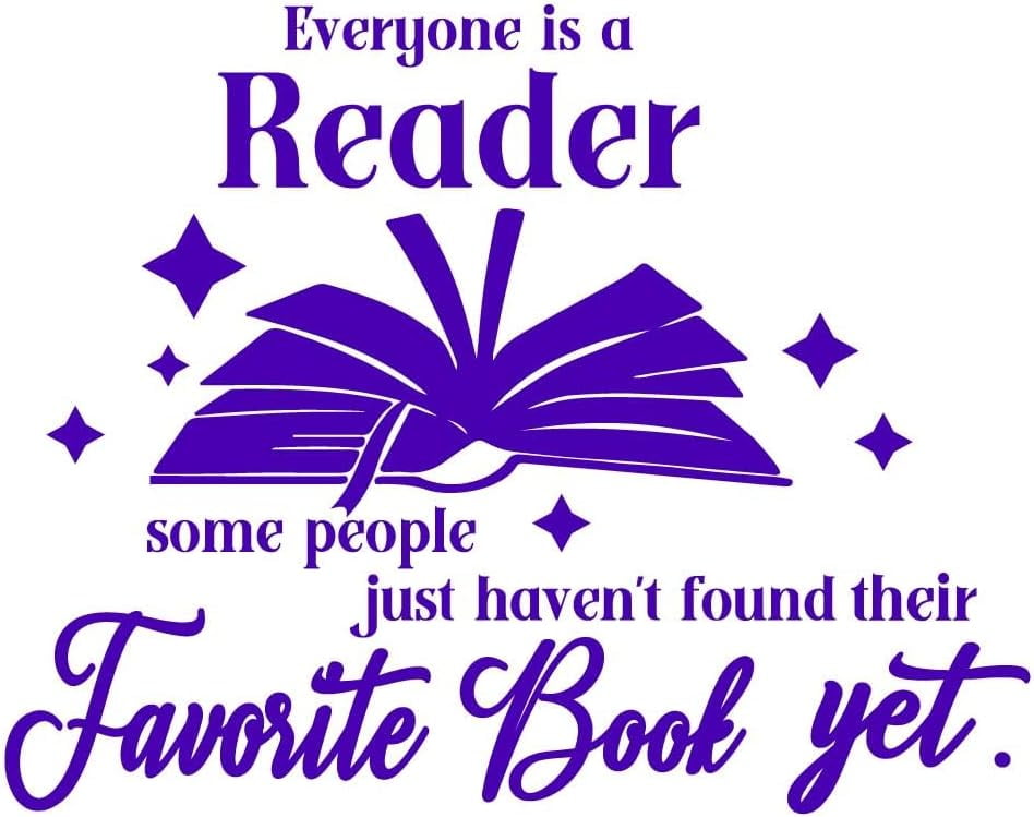 Reading Wall Stickers Book Wall Decal Reading Inspirational Decals Stickers for Walls Everyone ...