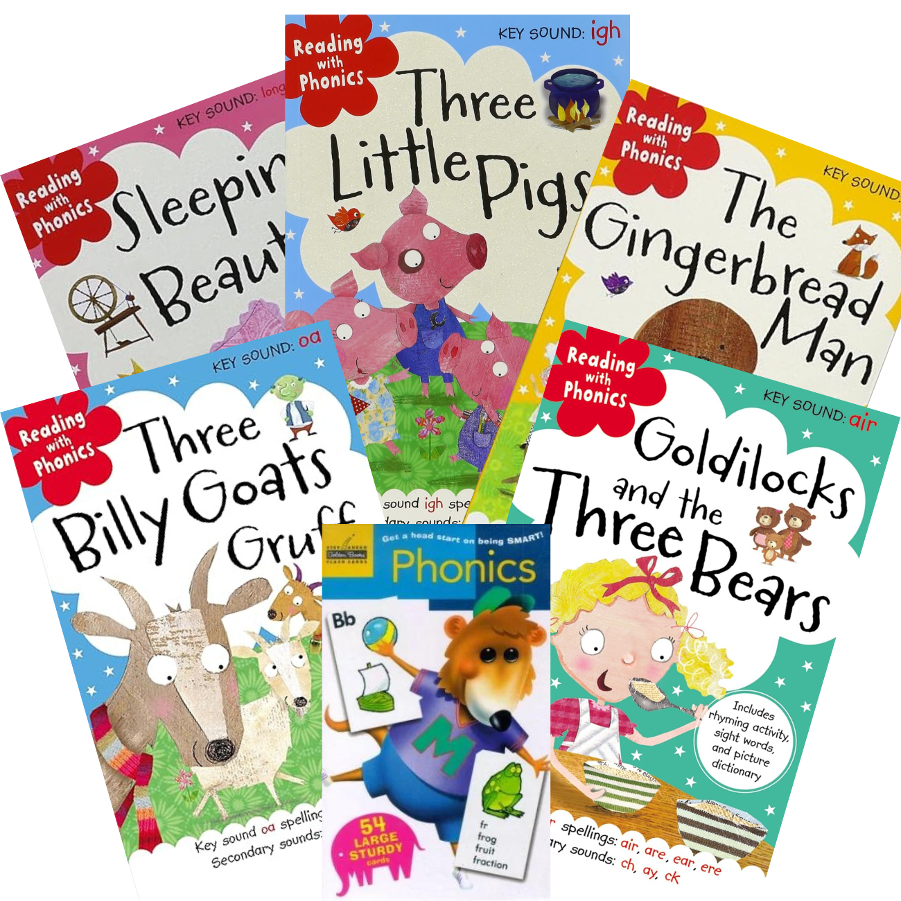 Reading With Phonics Fairy Tale Readers & Phonics Flash Cards ...