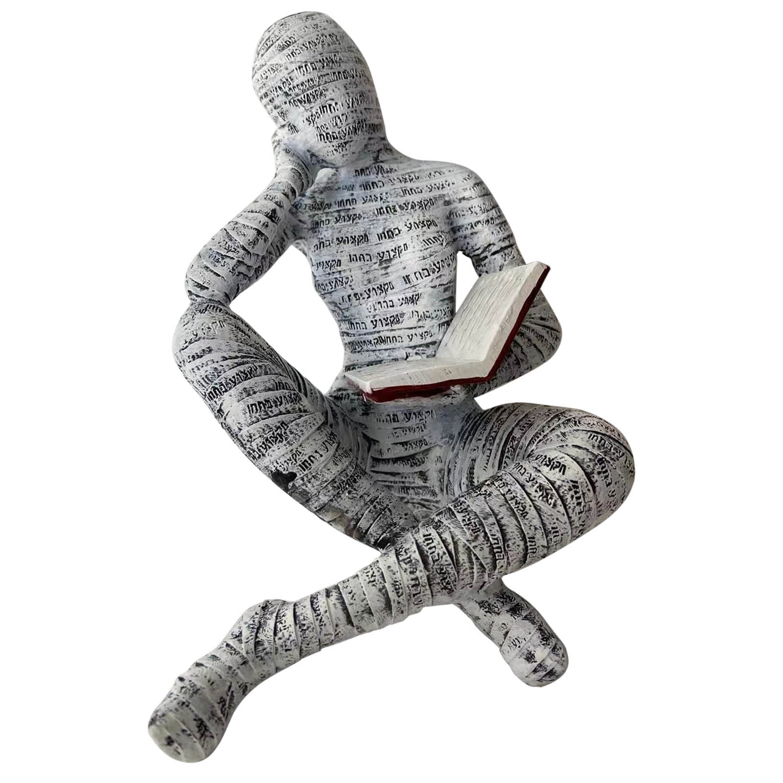 Reading Woman Figurine Pulp Woman Reading Bookshelf Decor Thinker Style ...