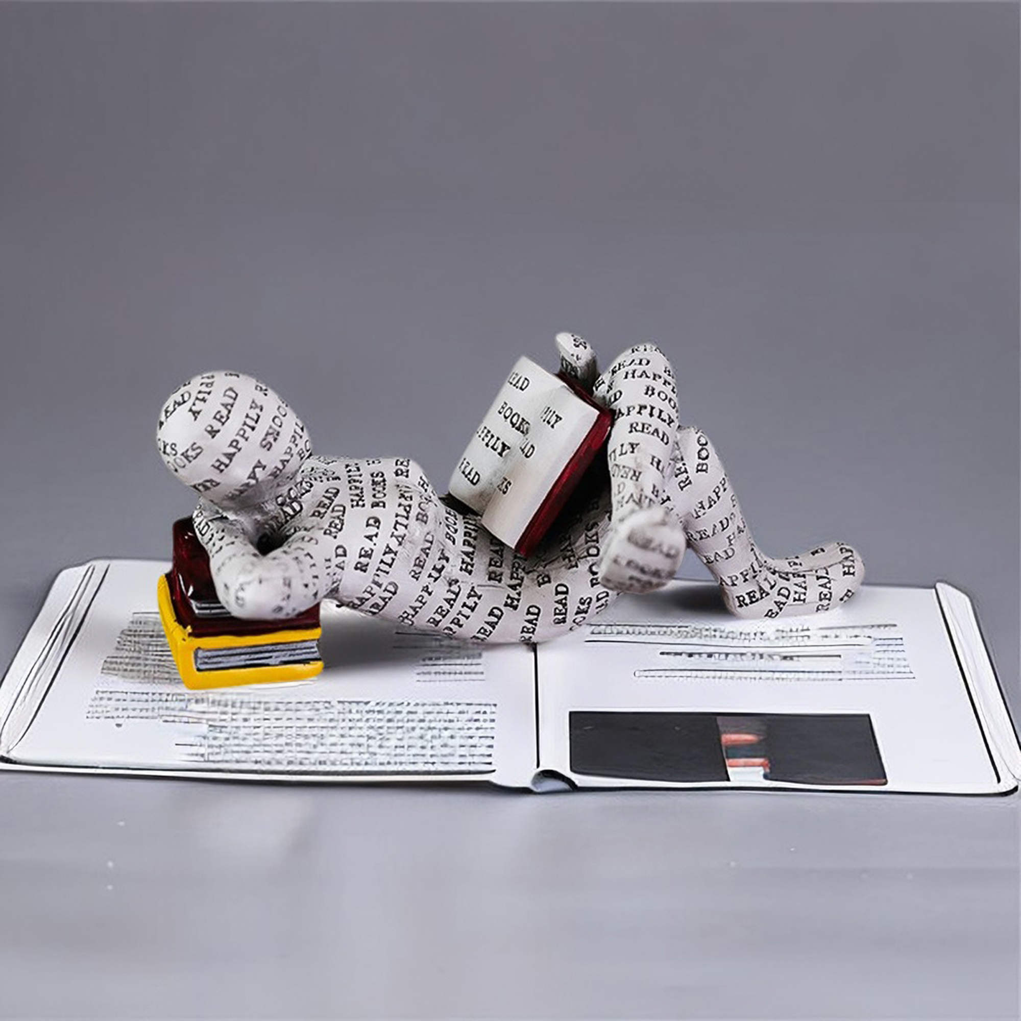 Reading Women Figurine Decor Thinker Statue Modern Abstract Art ...