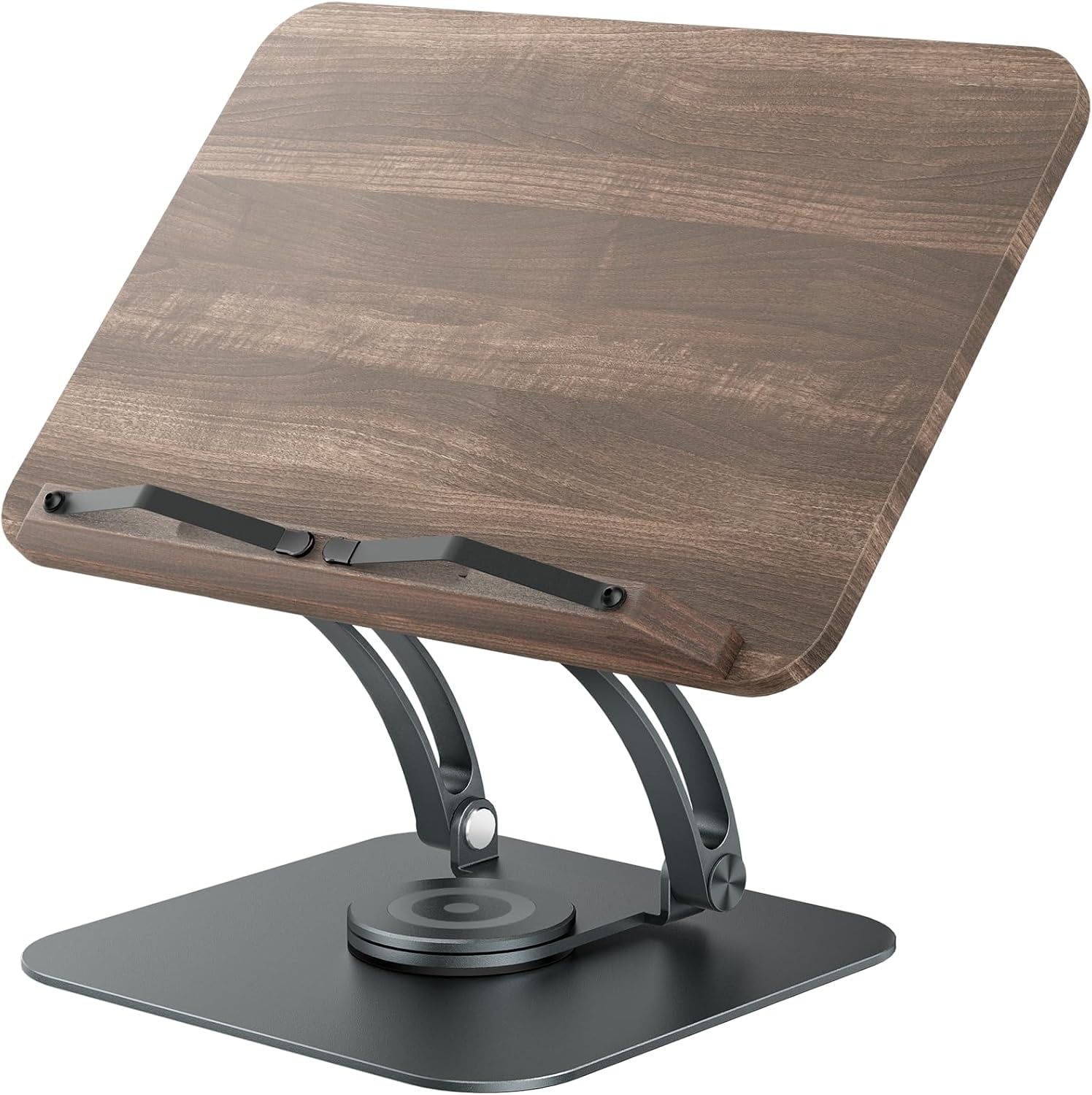 Reading bookshelf, adjustable bookshelf with 360° swivel base, foldable ...