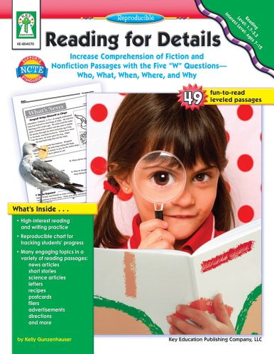 Pre-Owned Reading for Details, Ages 7 - 13: Increase Comprehension of ...