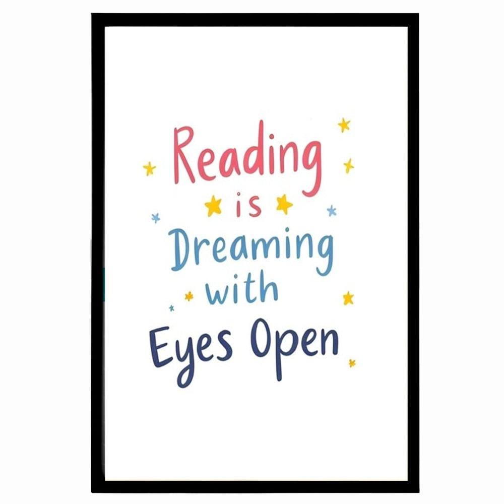 Reading is Dreaming, Kids Motivational Classroom Poster, Homeschool ...