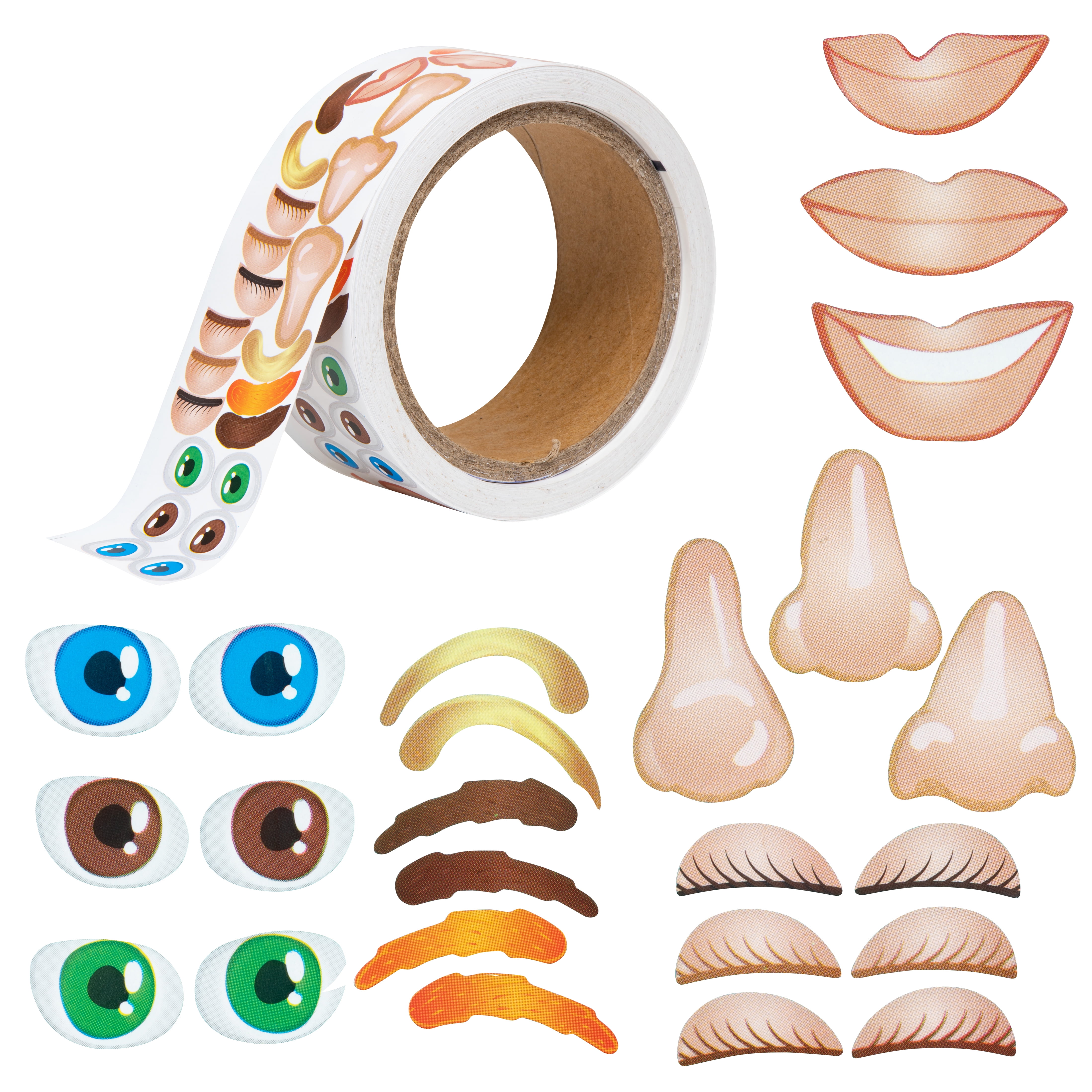 Ready 2 Learn Creative Sticker Roll - Face - 1,350 Self-Adhesive ...