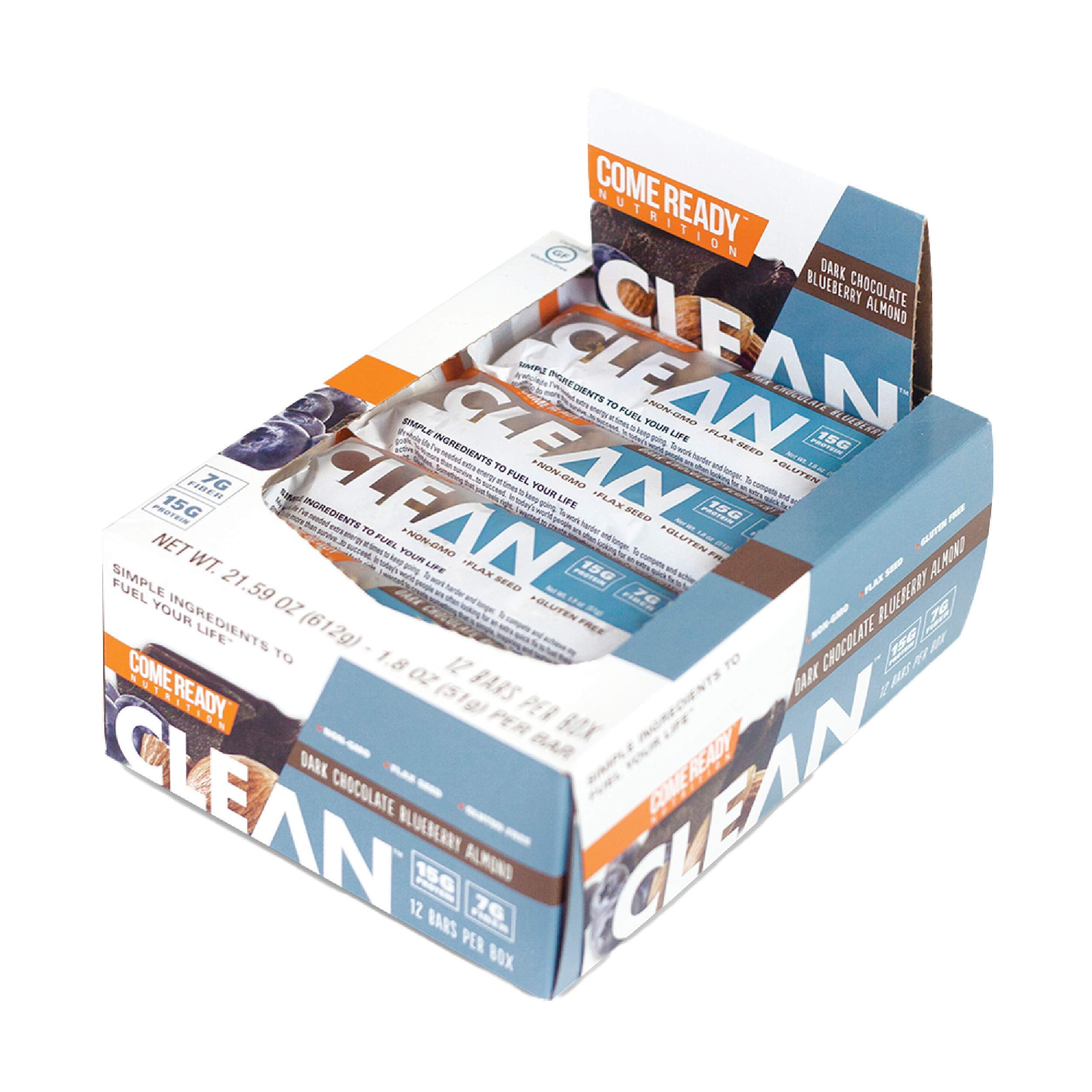 Ready CLEAN Bar, 15g TMA3 of Protein, 7g Fiber, 6.5g of Whole Grains ...