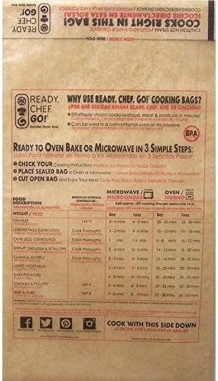 Ready.Chef.Go! Ready, Chef, Go! Seal and Cook Glassine Cooking Bags Pkg ...
