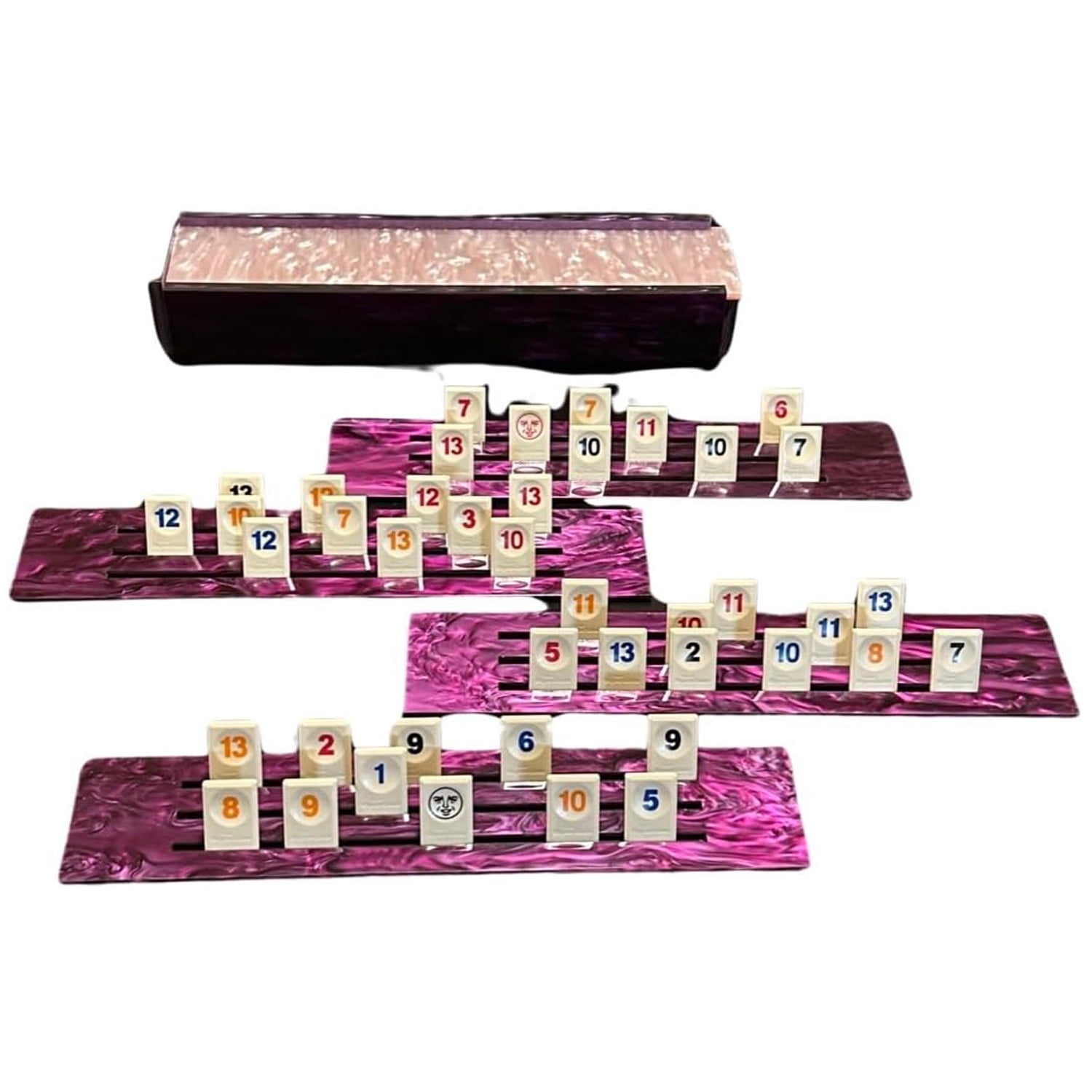 Ready Covers Lucite Rumikub Premium Set - Tiles, Holders, and Storage ...